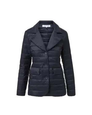 Veronica Beard Campbell Dickey Puffer Blazer - Navy