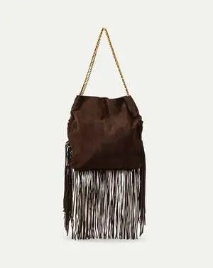 Veronica Beard Large Fringe Slouch Bag