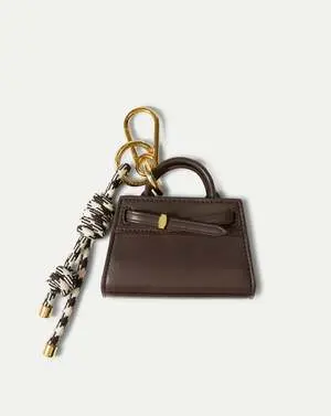 Veronica Beard Dash Bag Charm - Espresso Multi