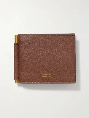 TOM FORD Full-grain Leather Billfold Wallet With Money Clip - Brown