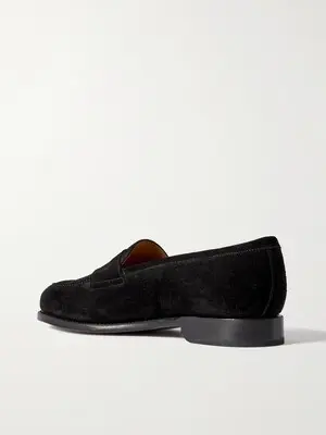 MORJAS Suede Penny Loafers - Black
