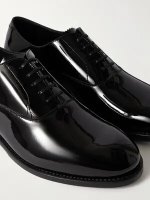 MORJAS Patent-leather Oxford Shoes - Black