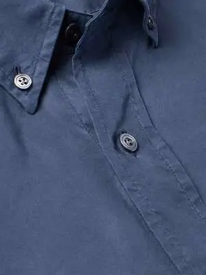TOM FORD Button-down Collar Lyocell-twill Shirt - Navy