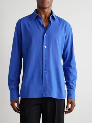 TOM FORD Cotton-voile Shirt - Blue