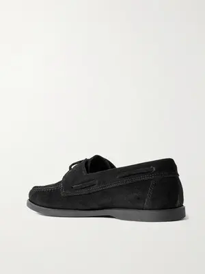 MORJAS Suede Boat Shoes - Black