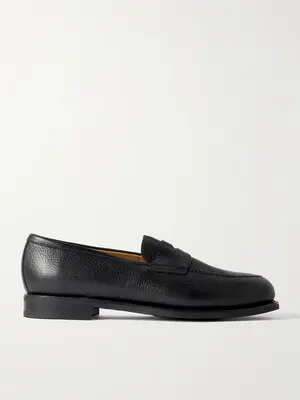 MORJAS Full-grain Leather Penny Loafers - Black