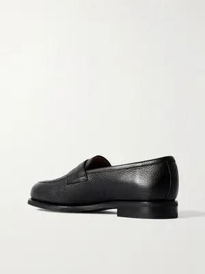 MORJAS Full-grain Leather Penny Loafers - Black
