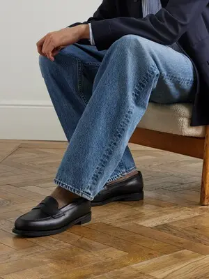 MORJAS The Ivy Leather Penny Loafers - Black