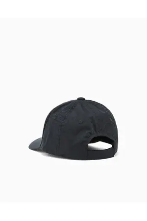 Emporio Armani Jacquard Nylon Baseball Cap With Logo - Black