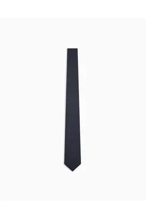 Emporio Armani Pure Silk Micro-textured Tie - Black