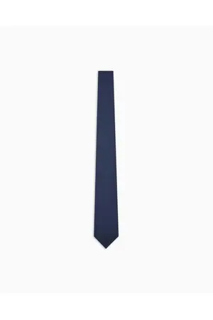 Emporio Armani Pure Silk Micro-textured Tie - Navy