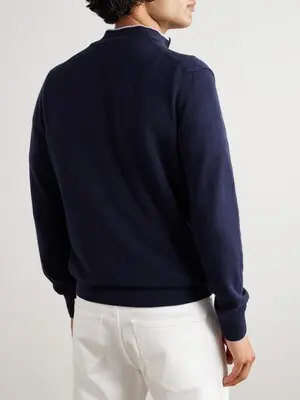 Eleventy Cashmere Half-zip Pullover - Blue