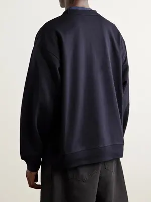 Dries Van Noten Oversized Cotton-jersey Sweatshirt - Blue