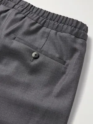Caruso Slim-fit Pleated Wool Drawstring Trousers