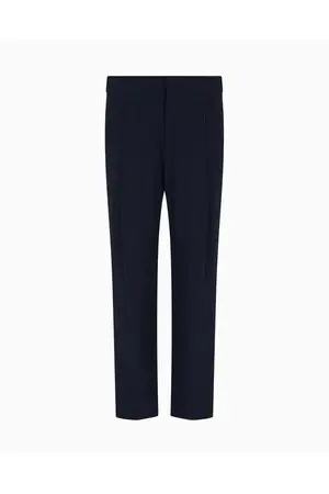 Giorgio Armani Wool Crêpe Trousers - Natural