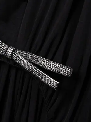 Loewe Embellished Draped Gown - Black