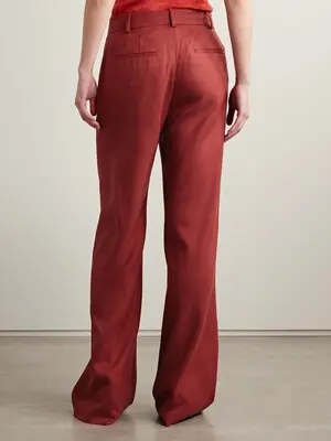 Adam Lippes Wyatt Canvas Straight-leg Pants - Red
