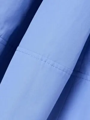 Co Bubble Paneled Cotton-poplin Midi Skirt - Blue