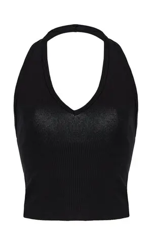 Eterne Ribbed Halter Top