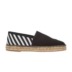Off-White Canvas Espadrilles - Black