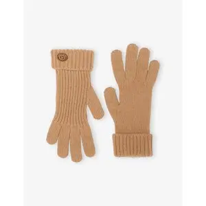 Gucci Double-g Wool And Cashmere Gloves - Camel
