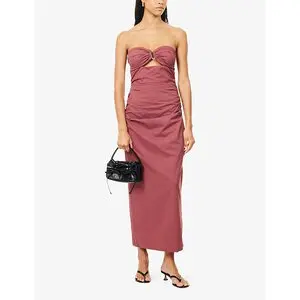 4TH & RECKLESS Strapless Cotton Maxi Dress