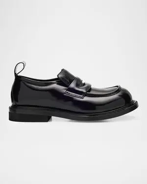 Moschino Oliver Patent Leather Loafers - Black