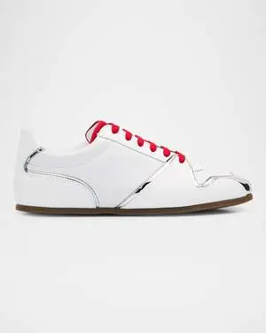 Moschino Leather Low-Top Sneakers - White