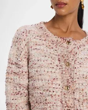 Sablyn Helena Cropped Bouclé Knit Cardigan - Multi