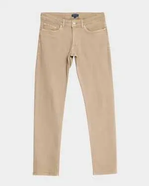 Peter Millar Peter Millar Fairfield Garment-Dyed Denim Pants - Khaki