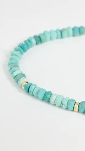 Ef Collection 14k Turquoise Bead Bracelet