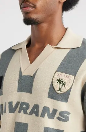 MAVRANS Stripe Knit Soccer Jersey