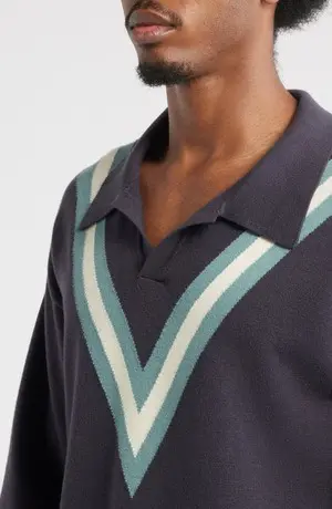 MAVRANS Stripe Polo Sweater