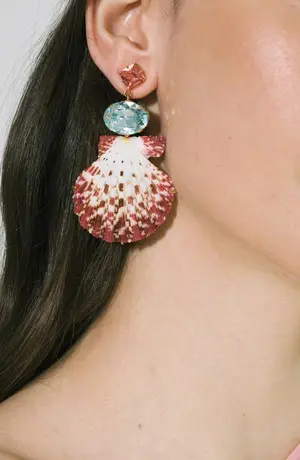 JENNIFER BEHR Aegean Shell Drop Earrings