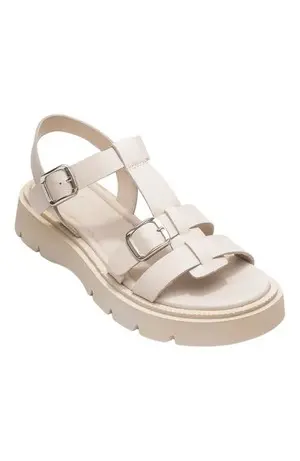 FOREVER & ALWAYS SHOES Melvin Leather Sandals - Beige Leather