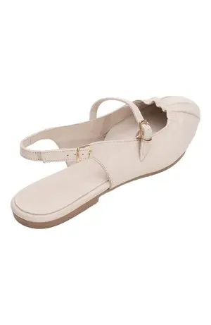 FOREVER & ALWAYS SHOES Leather Closed-toe Sandal - Beige Leather