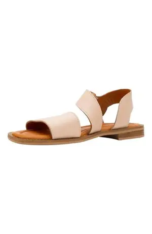 FOREVER & ALWAYS SHOES Majesty Leather Sandal - Beige Leather