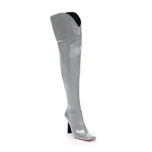 TIANNIA BARNES Cullinan Over-the-knee Boots - Metallic Silver