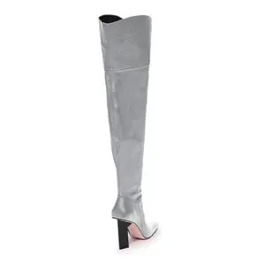 TIANNIA BARNES Cullinan Over-the-knee Boots - Metallic Silver
