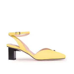 TIANNIA BARNES Hope Ankle Strap Heels - Yellow