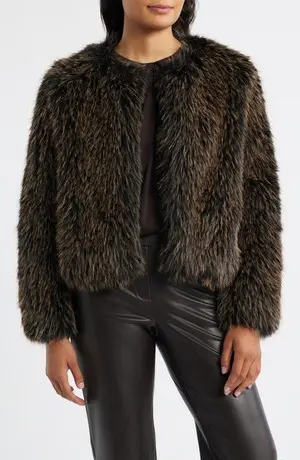 Anne Klein Faux Fur Outerwear For Women