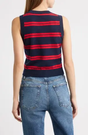 French Connection Padma Stripe Sweater Tank
