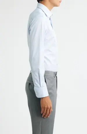 1863 BY ETERNA Luxury Slim Fit Micro Stripe Non-iron Dress Shirt