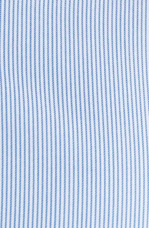 1863 BY ETERNA Luxury Modern Fit Micro Stripe Non-iron Dress Shirt - Blue