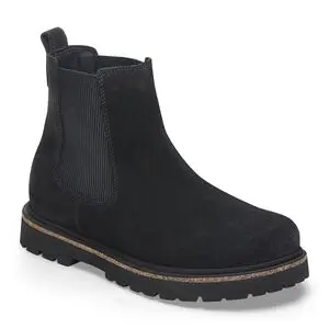 BIRKENSTOCK Highwood Suede Leather Slip On Boots - Black