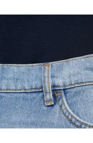 Mango Over-the-bump Straight Leg Maternity Jeans - Medium Blue