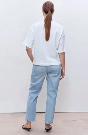 Mango Over-the-bump Straight Leg Maternity Jeans - Medium Blue