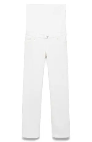 Mango Over-the-bump Straight Leg Maternity Jeans - White