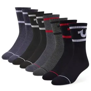 True Religion 8 Pairs Of Athletic Crew Socks Assorted