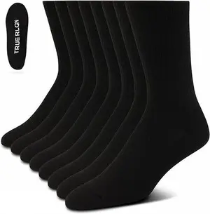 True Religion 8 Pairs Of Athletic Crew Socks - Black